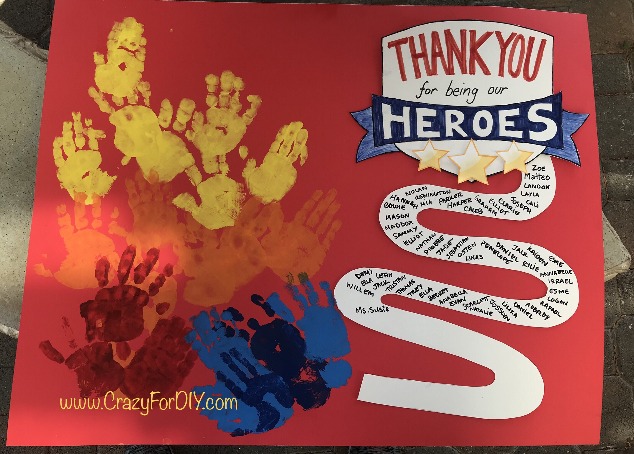 Firefighter Thank You Card DIY – Crazy for D.I.Y.