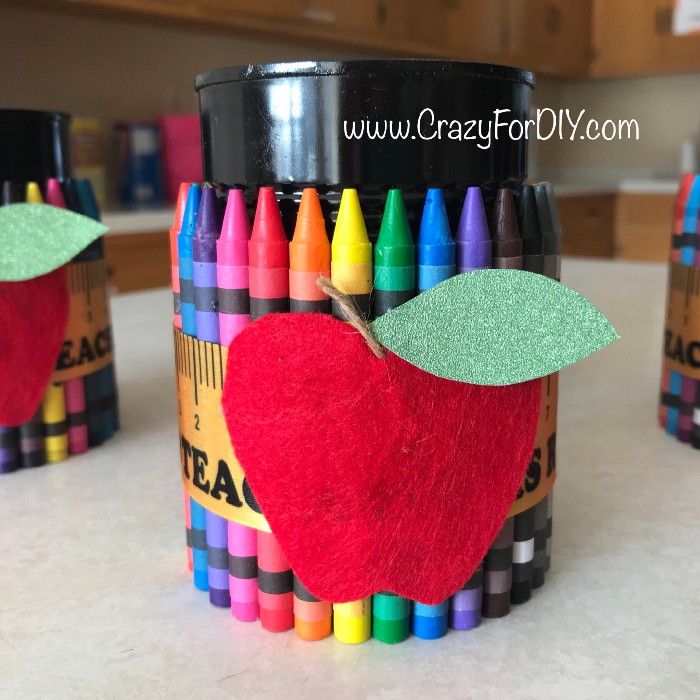 Teacher Appreciation Crayon Vase Centerpieces – Crazy for D.I.Y.